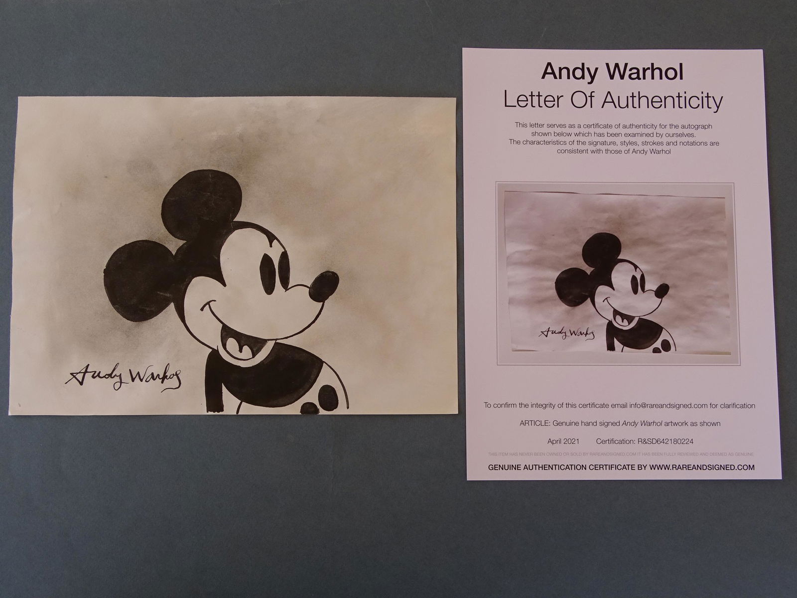 Andy Warhol, ink drawing, hand signed (#0183) on Jul 11, 2021 ...