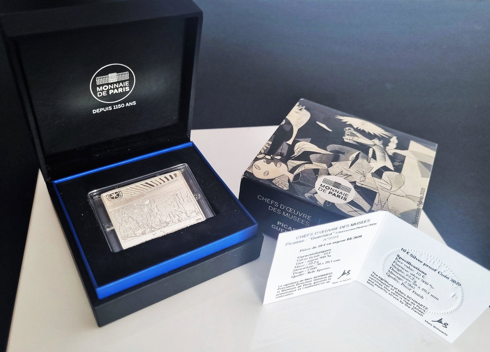 Pablo Picasso, Silver coin, GUERNICA - PICASSO, 2020, COA - Mar 12 ...