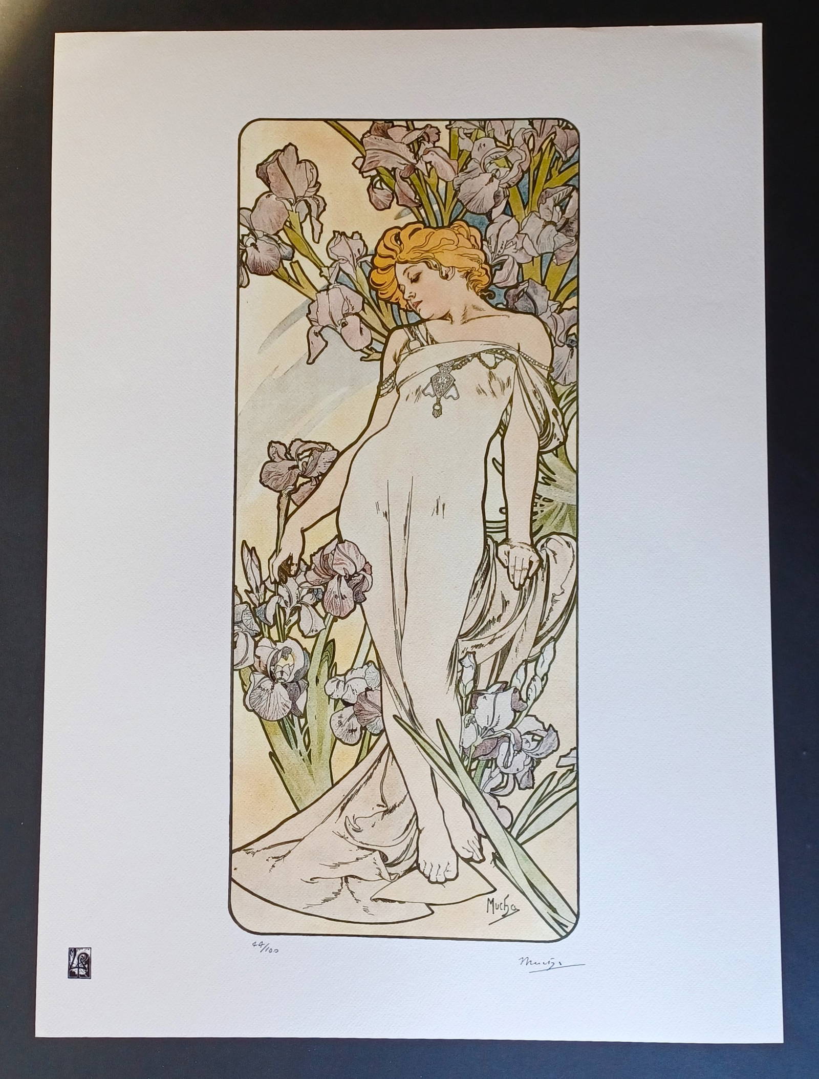 Alphonse Mucha, Lithograph Size 50 X 70 Cm! Signed, Limited, Embossing ...