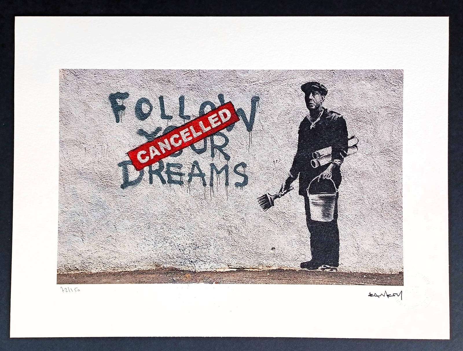 Banksy , Lithographie Signed , Numbered Coa Auction