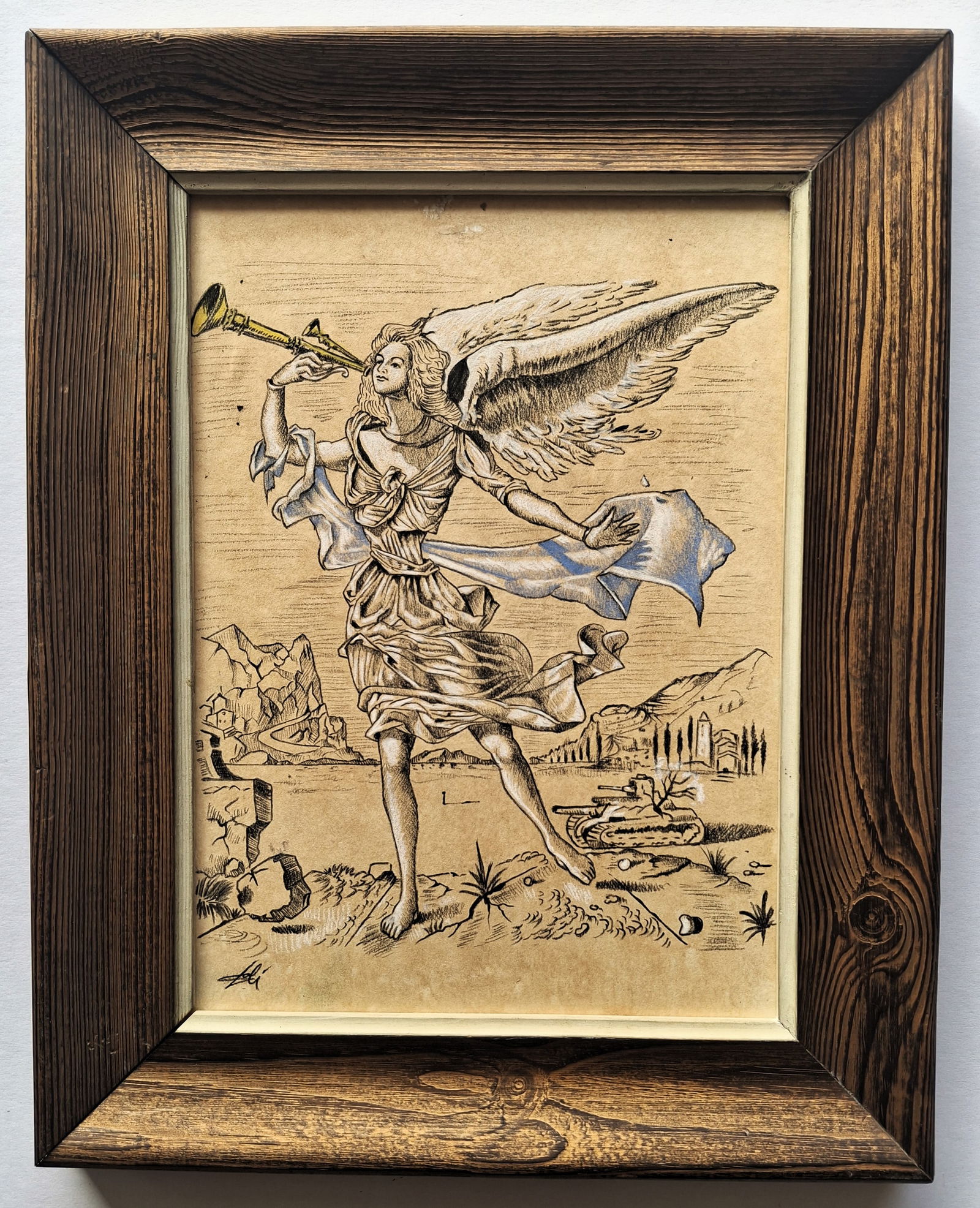 Salvador Dali Drawing Signed By Hand Auction