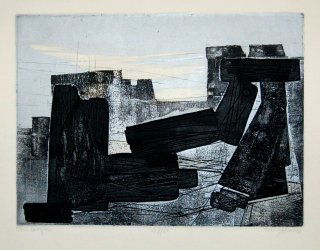 Terry Haas, (b.1923, Czech) etching.
