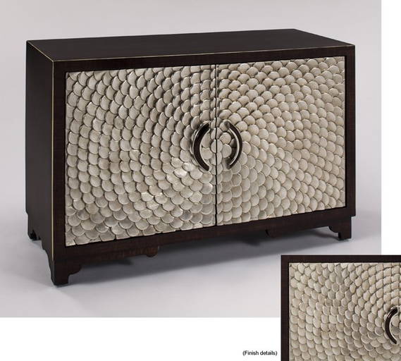 Cabinet 51.5x19x34 " Finish: Large "fish Scale