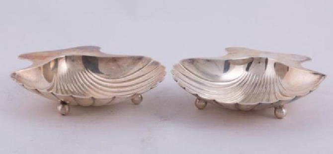 Pair Of Tiffany & Co Sterling Silver Nut Dishes