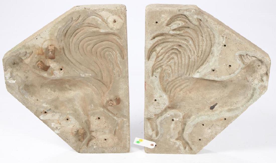 CAST STONE ROOSTER WEATHERVANE MOLD