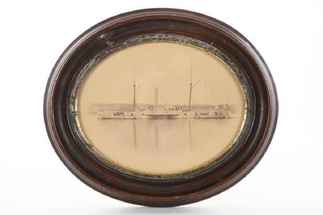 Civil War Period Photo Of Gunboat "uss Iosco"