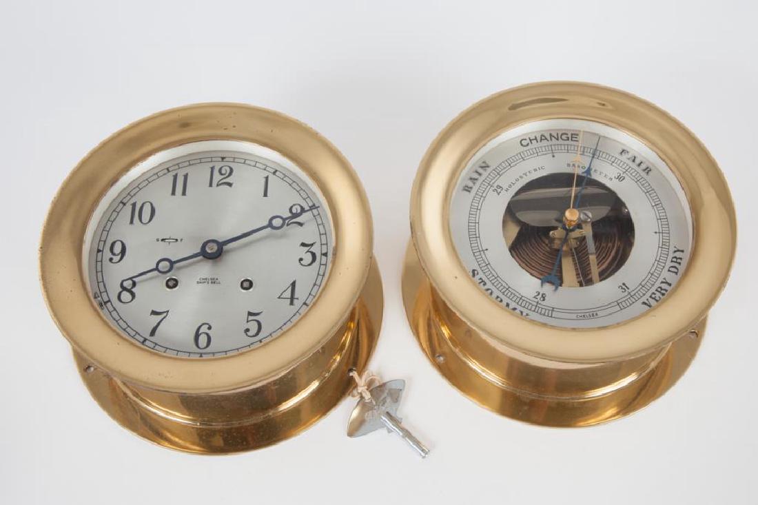 Chelsea Ship's Bell Clock And Barometer Set