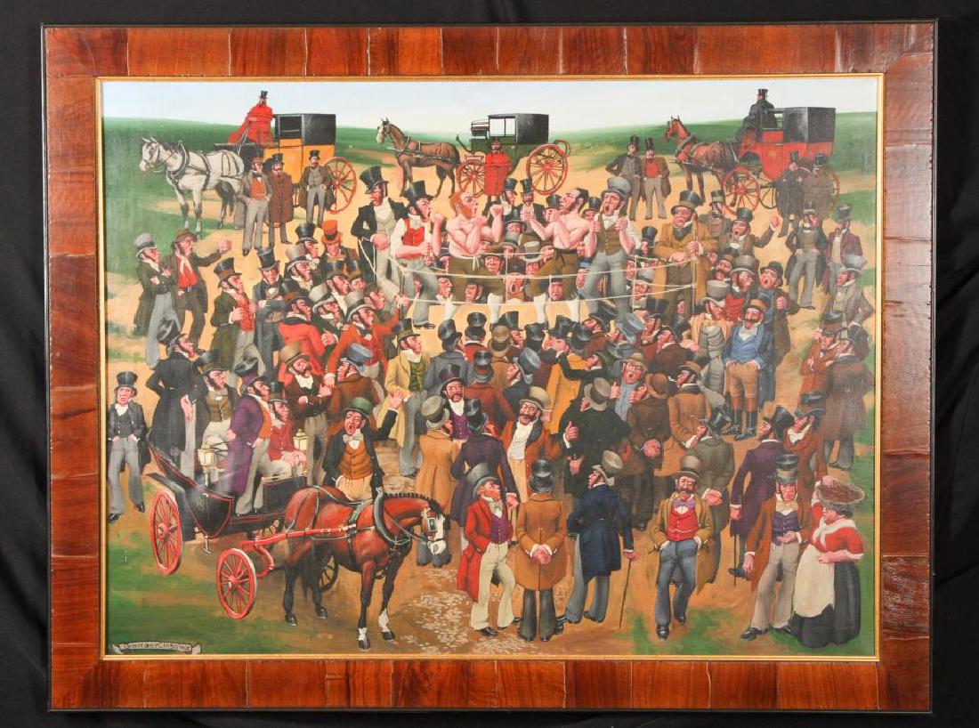GEORGE KINGSLEY PAINTING "THE BOXING MATCH"
