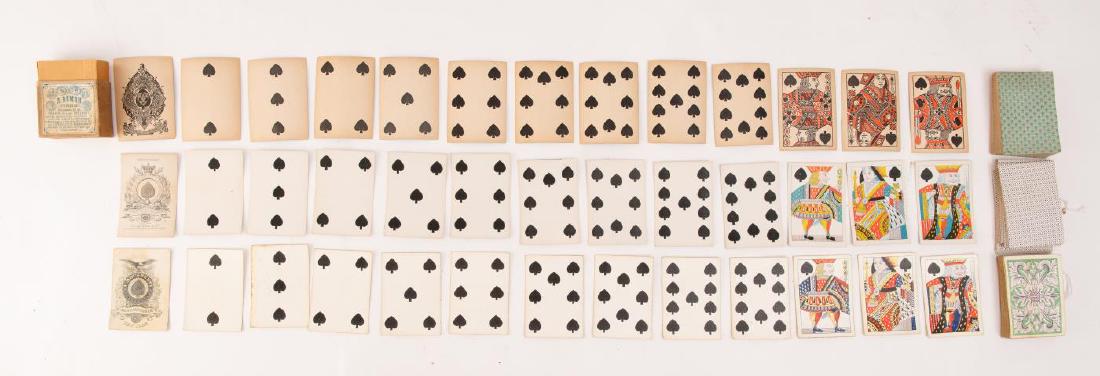 (3) Complete Decks Of 19th Century Playing Cards