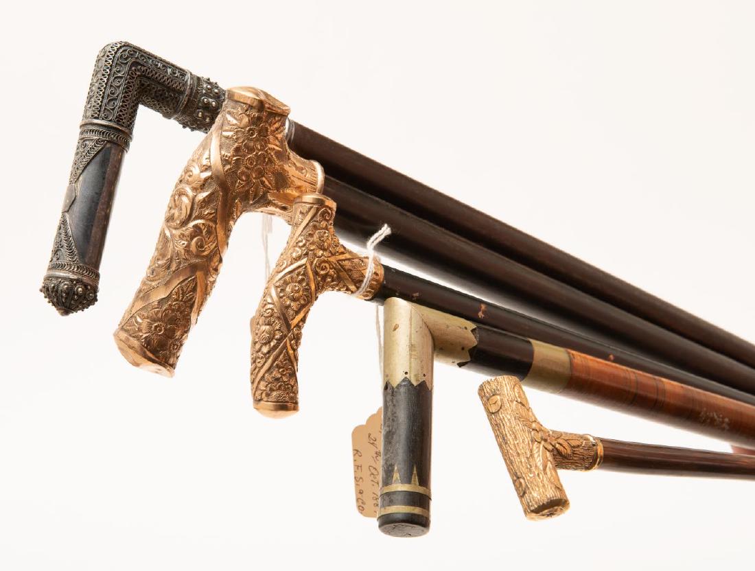 FIVE (5) PIECE VICTORIAN CANE LOT