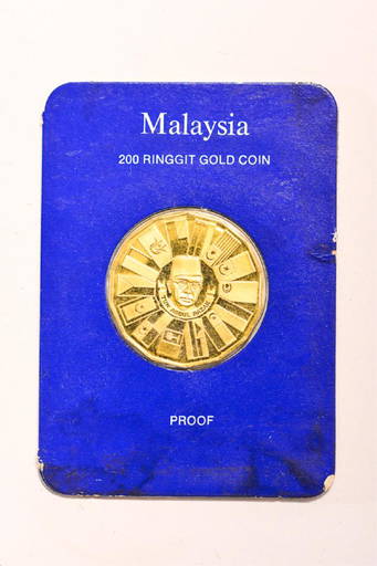 1976 Malaysia 200 Ringgit Proof Gold Coin