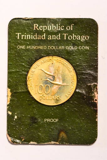 1976 Trinidad & Tobago 100 Dollar Proof Gold Coin