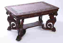 19th c. R.J. Horner Carved Griffin Library Table - Jun 10, 2021 ...
