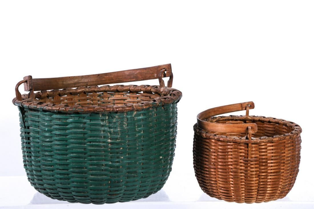 (2) TAGHKANIC SPLIT ASH BASKETS with SWING HANDLES - Jan 04, 2020 ...