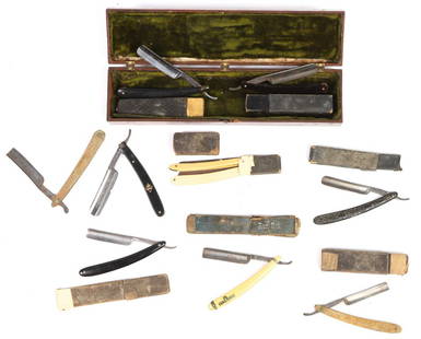 14 Straight Razors Some In Original Packaging To I
