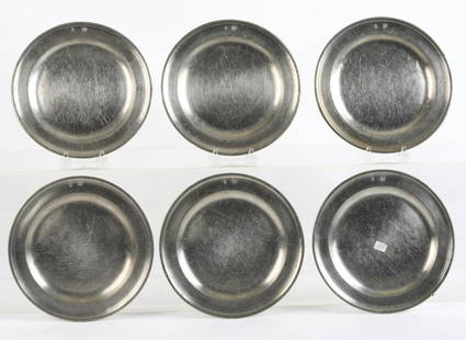 Stede, Carson Pewter Plates, 6