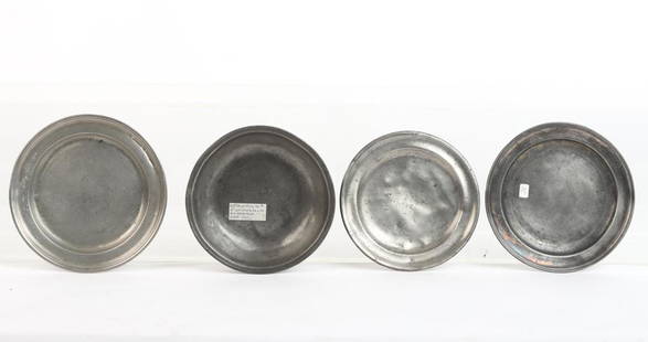 (4) Pieces Of Thomas Danforth Ii & Iii Pewter