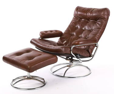 Ekornes 'stressless' Recliner And Ottoman, Norway, Designed 1971 ...