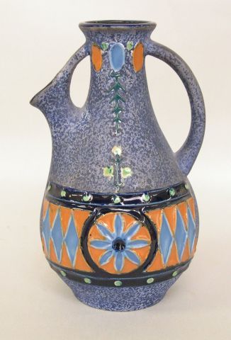 Amphora Blue Ewer With Glazed Decoration. The Blu