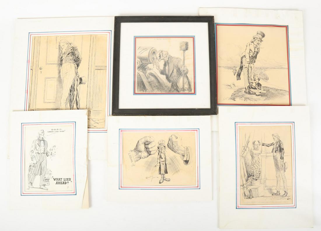 Great Collection Of Original Uncle Sam Drawings