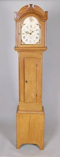 Paint Decorated Silas Hoadley Tall Case Clock