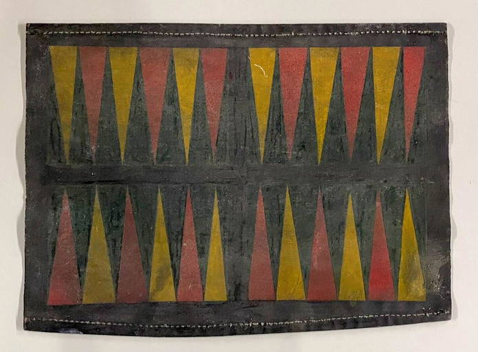 Rare & Unusual Backgammon Game Board On Sail Cloth