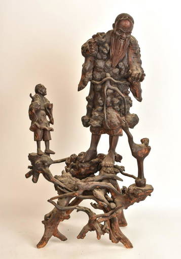 (19th C) Chinese Tree Root Carving