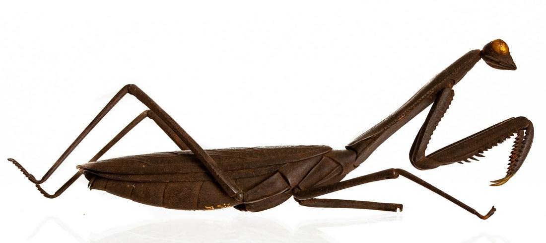 (19th / 20th C) Japanese Iron Praying Mantis