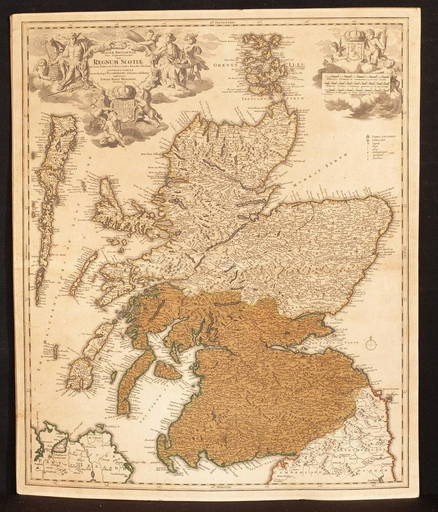 Map Of Regnum Scotiae By Johan Bapt. Homanno