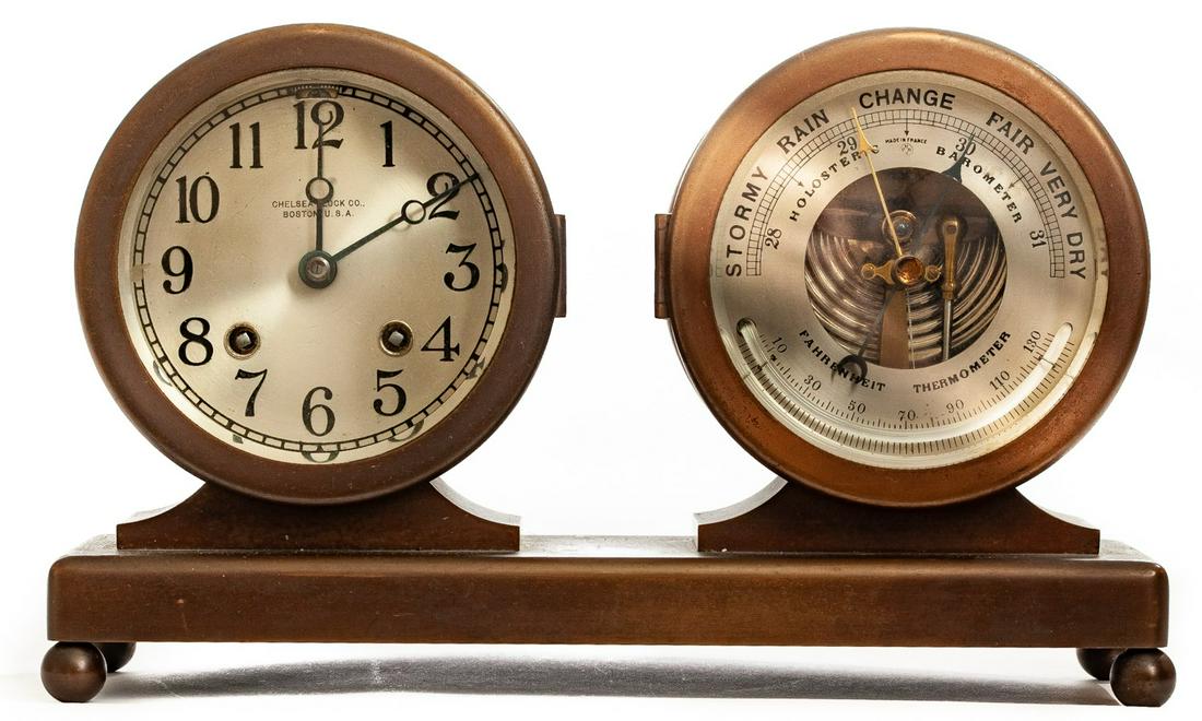 Chelsea Brass Ship's Clock & Barometer