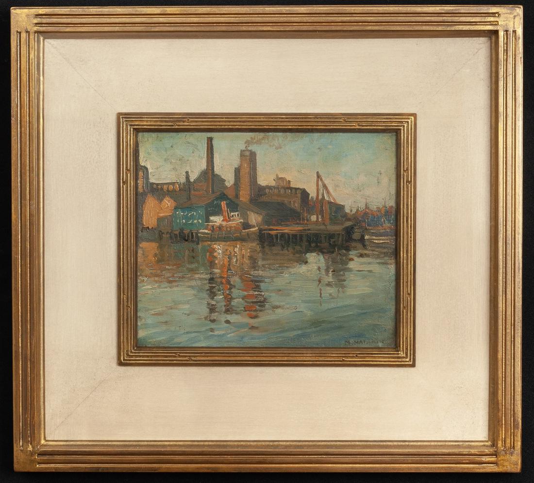 Meyer Matzkin (1880-1976) "gloucester Waterfront" Auction