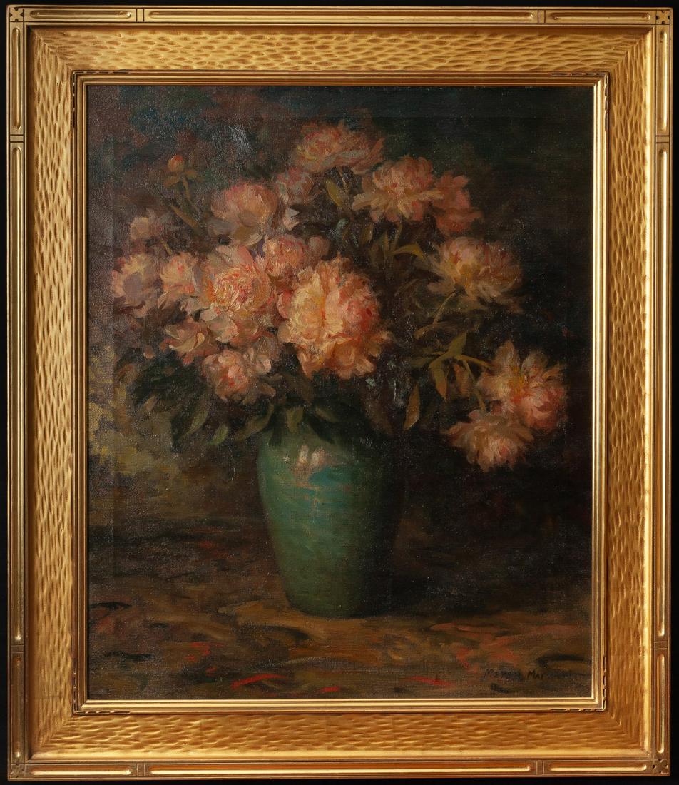 Meyer Matzkin (1880-1976) "still Life Of Peonies" Auction