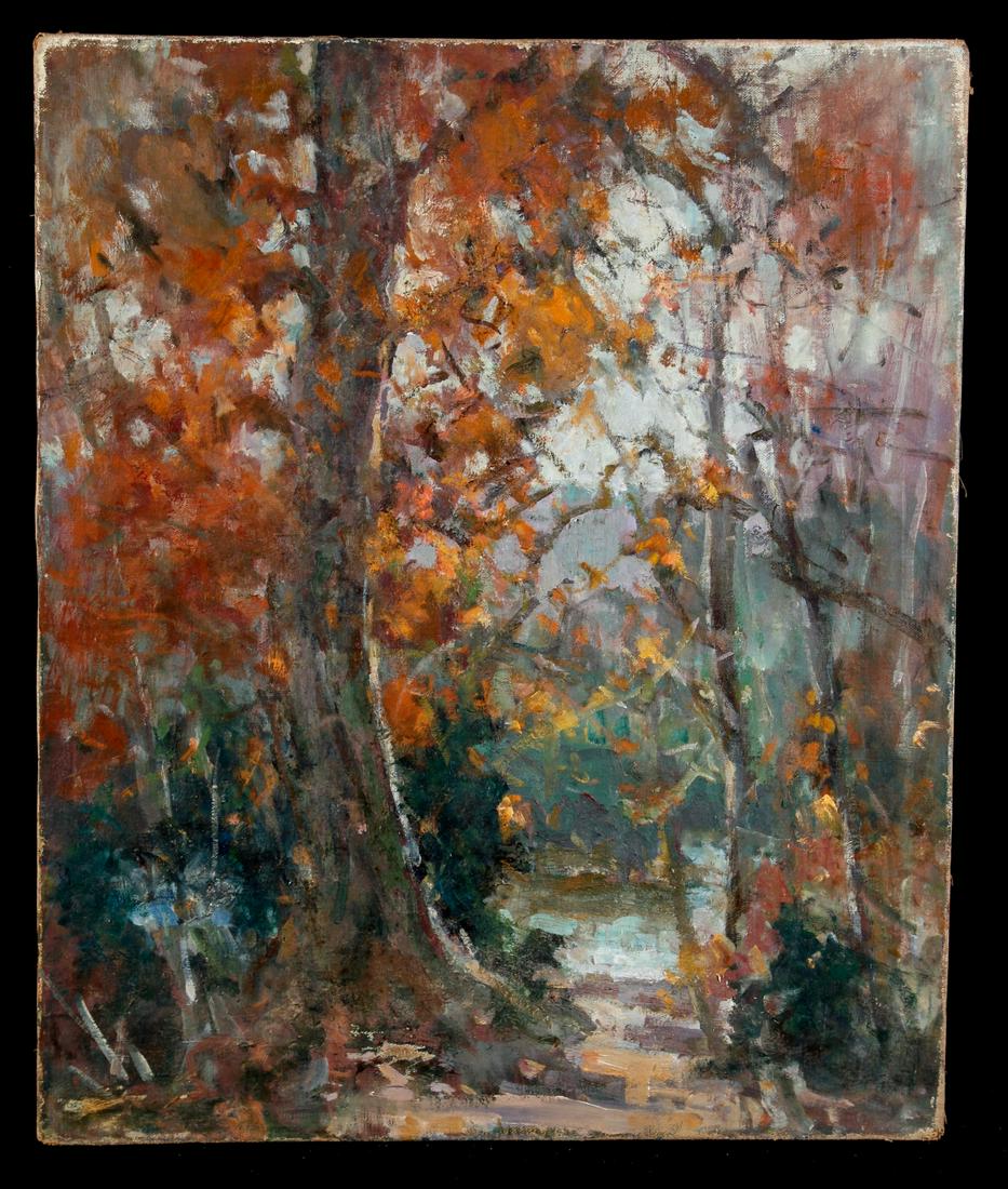Maria Liszt (1902-1992) "autumn Path To The Lake" Auction