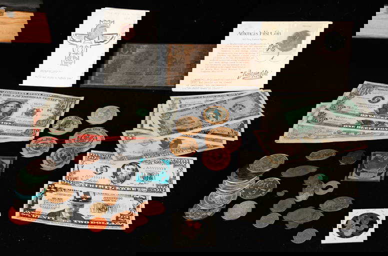 Fun Grouping Of Play Money & Reproductions