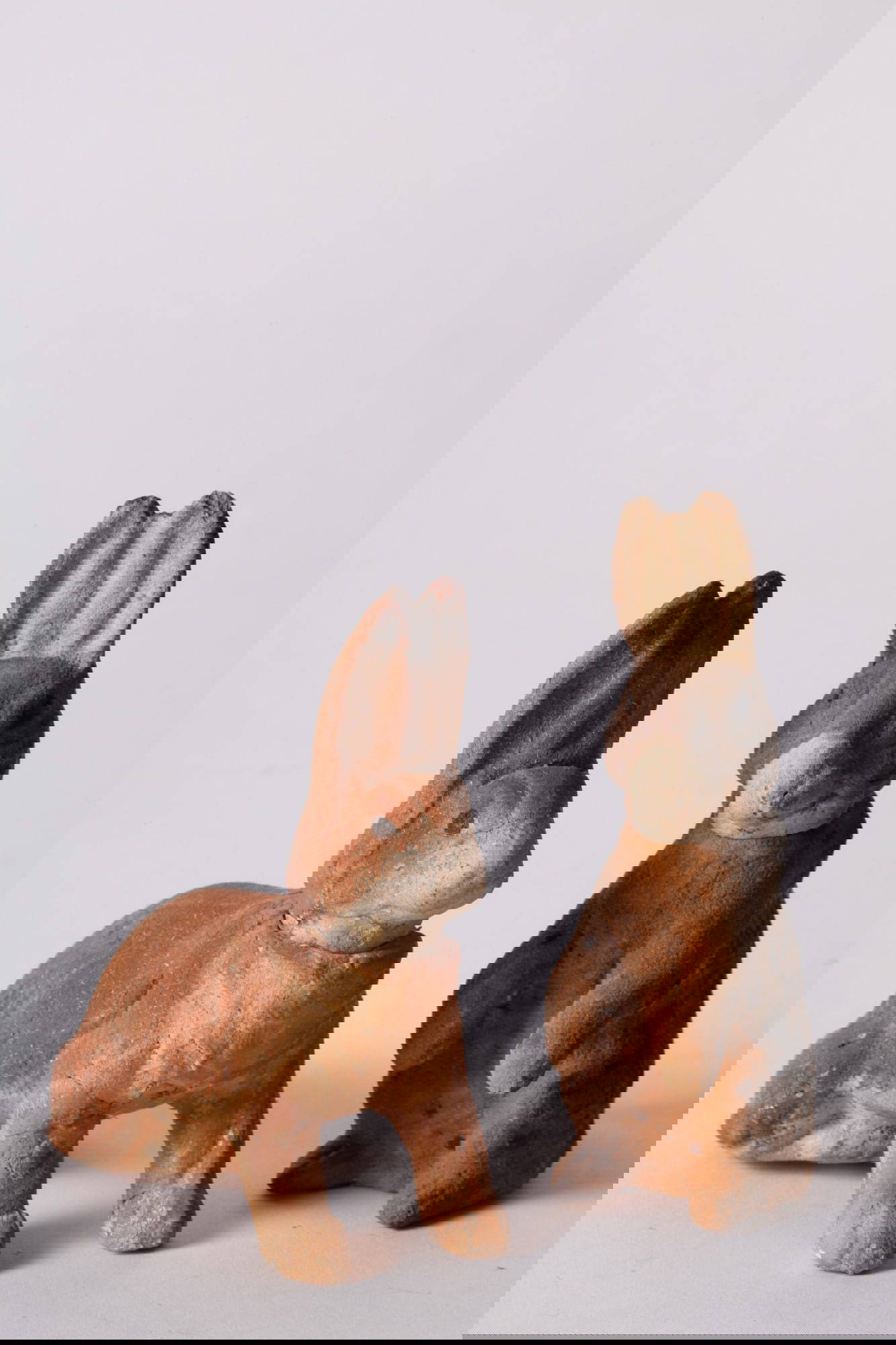 (2) Vintage Paper Mache Rabbit Candy Containers Auction