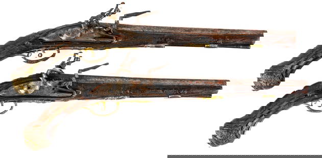 Pair Of 18th Century Style French Dueling Pistols