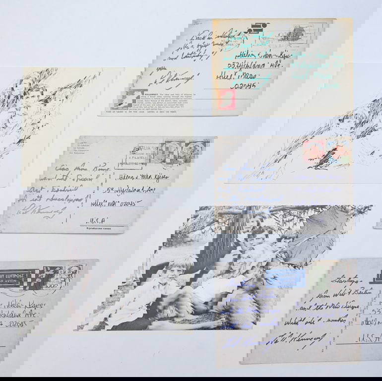 Postcards & Christmas Cards From Ted Kennedy Auction