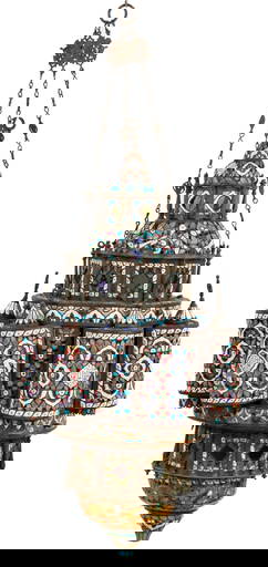 Syrian Enamel Mosque Lamp