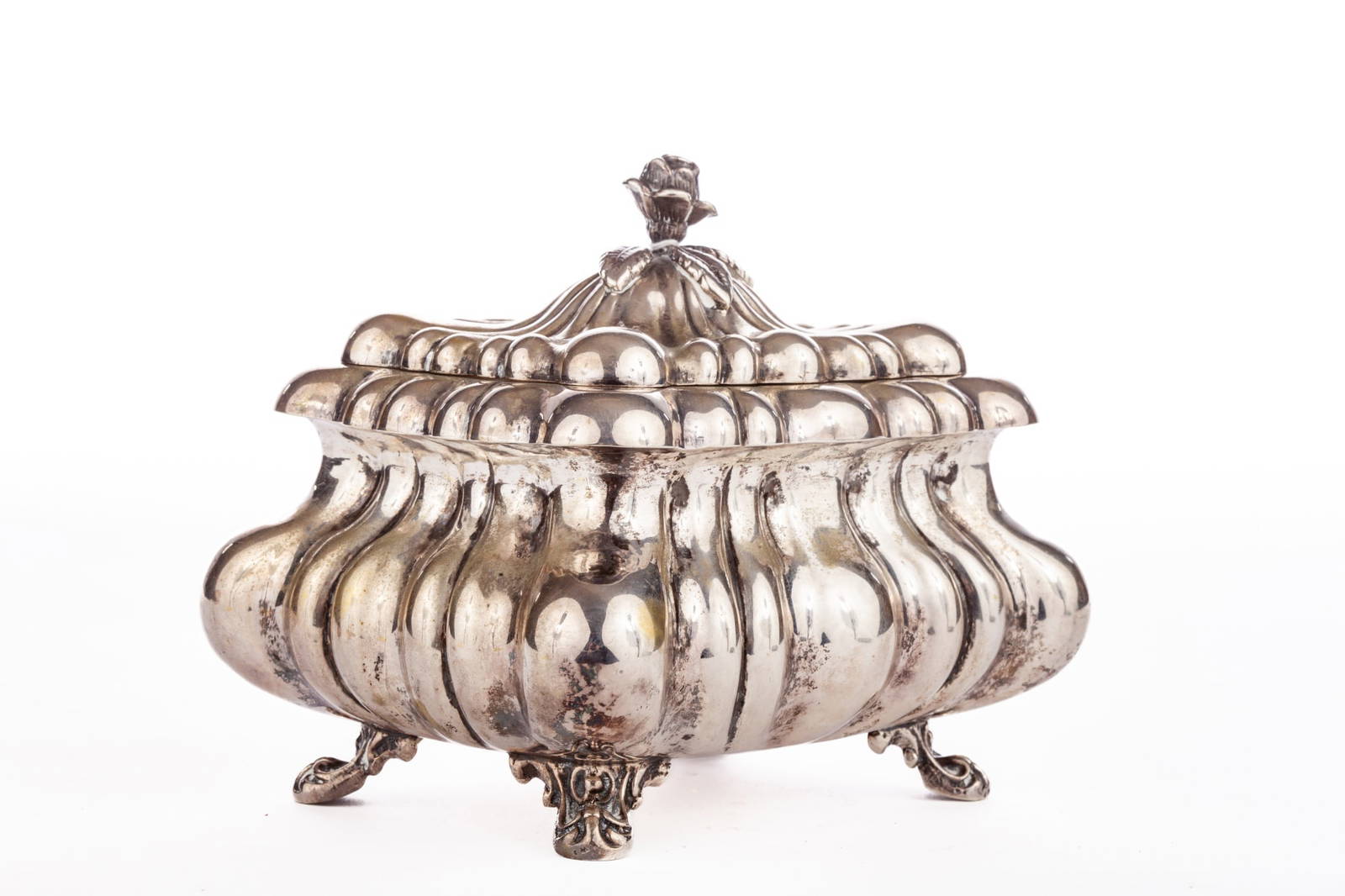 Austrian Rococo Influenced 800 Silver Box Auction