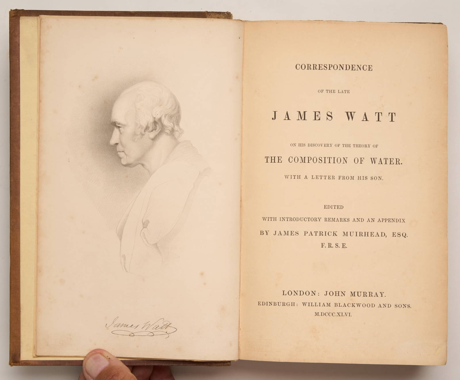 (watt, James) Muirhead, James Patrick (editor) Auction
