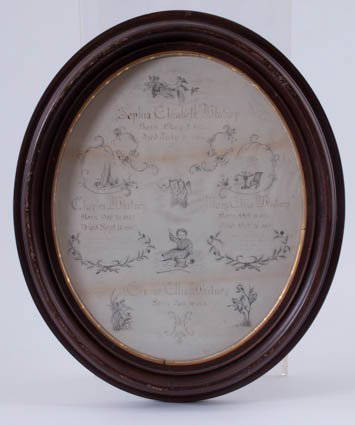 Sophia Whitney Family Record Calligraphy