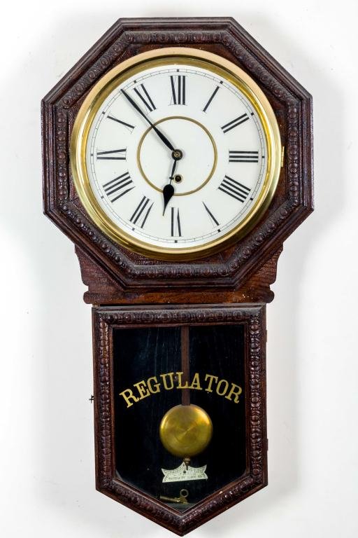 Waterbury "heron" Regulator Hanging Clock