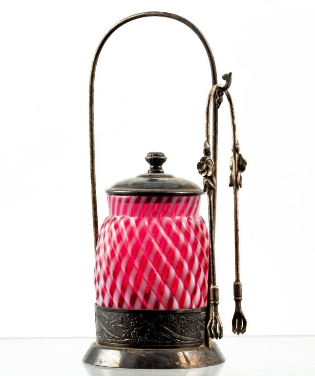 Tall Cranberry Wide Swirl Pickle Castor - Jan 24, 2016 | Stony Ridge ...