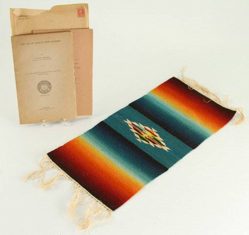 Hopi And Zuni Pamphlets With Indian Textile Sample