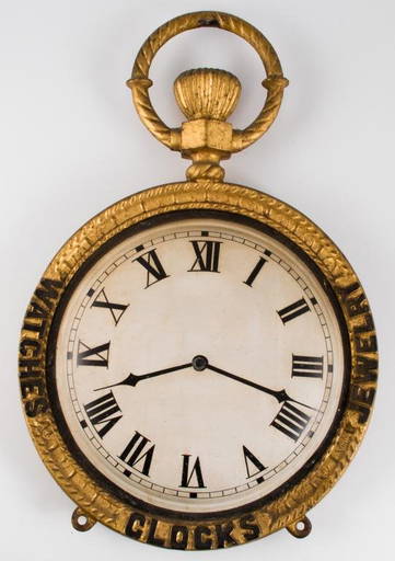 Cast Iron/ Tin Watches Jewelry & Clocks Trade Sign