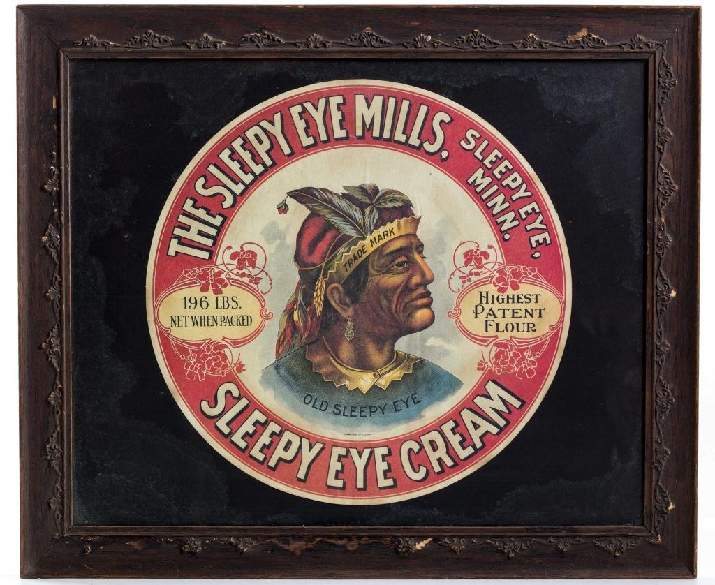 Sleepy Eye Mills Sleepy Eye Cream Barrel Ad Label
