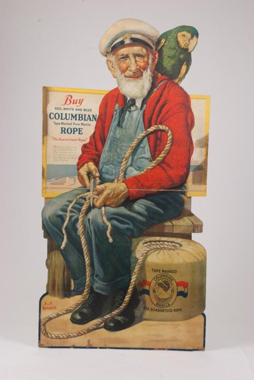 "Buy Columbian Rope" Paperboard Standup Display Ad