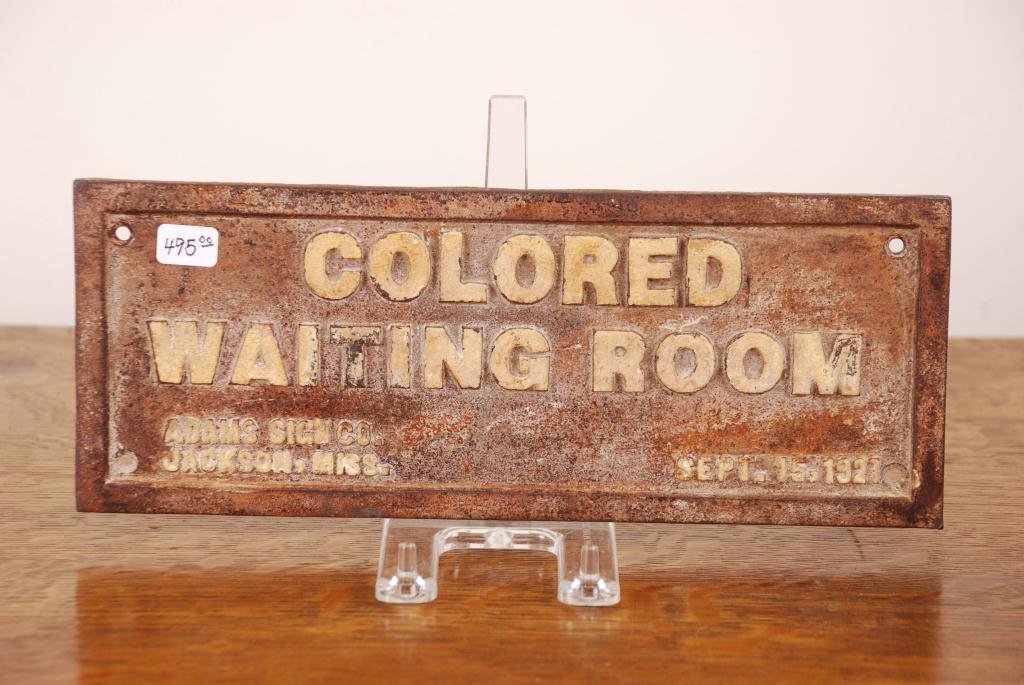 Vintage Segregation Waiting Room Sign