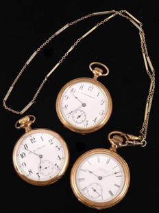 3 Gold Filled Pocket Watches