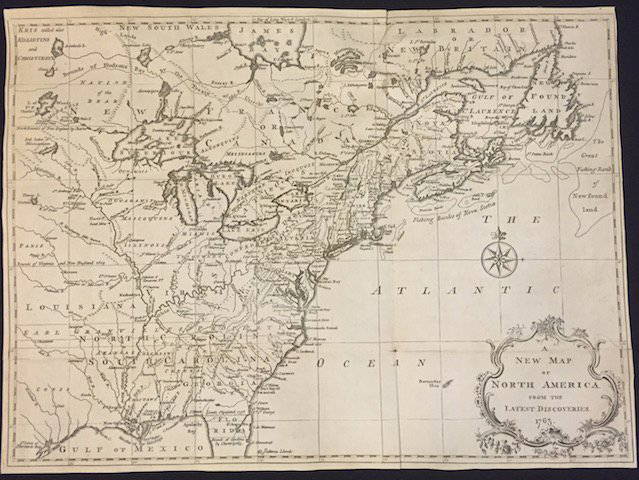 A New Map Of North America From 1763 Discoveries